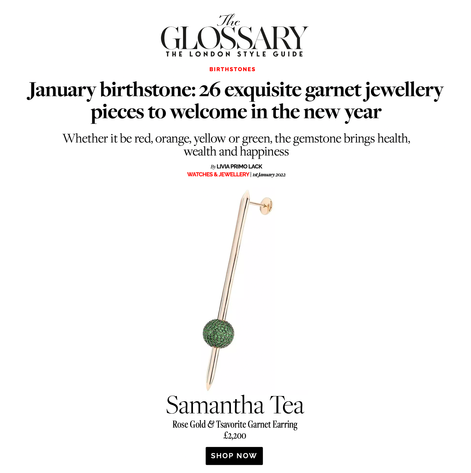 FEATURED IN THE GLOSSARY – SAMANTHA TEA