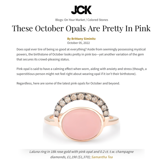 FEATURED IN JCK – SAMANTHA TEA